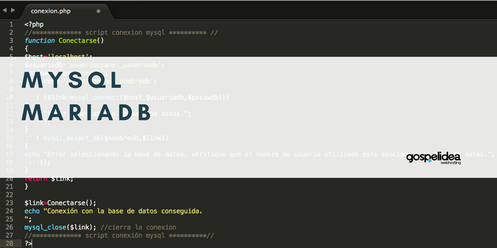 ¿Cómo puedo probar una conexión a MySQL y MariaDB? | Gospel iDEA